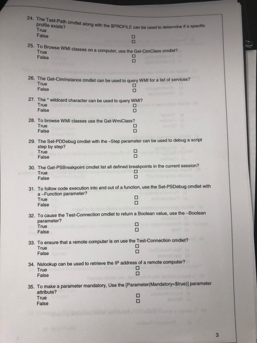 Solved e est Path cmdlet along with the SPROFILE can be used | Chegg.com
