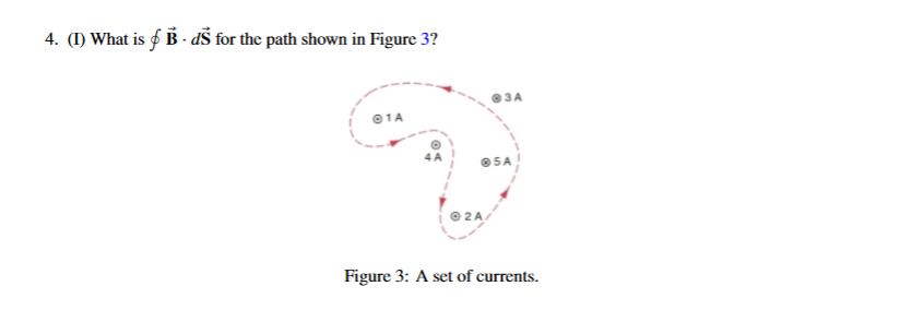 Solved (I) ﻿What is o∫﻿﻿vec(B)*dvec(S) ﻿for the path shown | Chegg.com