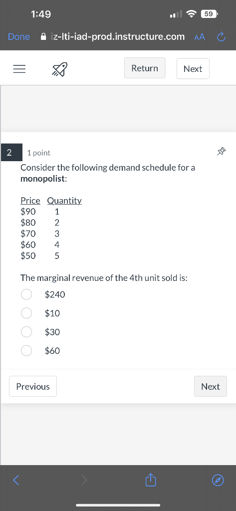 Solved Consider the following demand schedule for a | Chegg.com