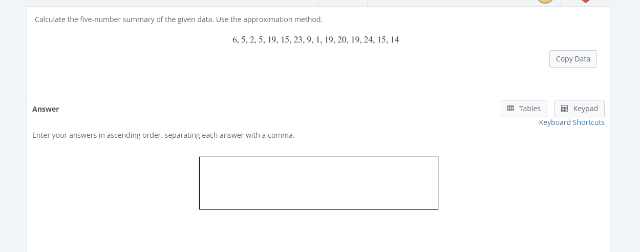 Solved Calculate The Five Number Summary Of The Given Data