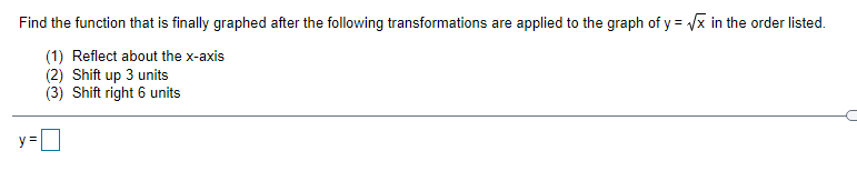 Solved Find the function that is finally graphed after the | Chegg.com