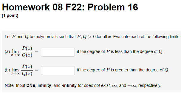 Solved Homework 08 F22: Problem 13 (1 point) Evaluate the | Chegg.com