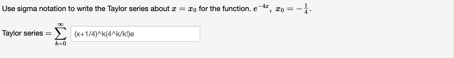 Solved Use sigma notation to write the Taylor series about | Chegg.com