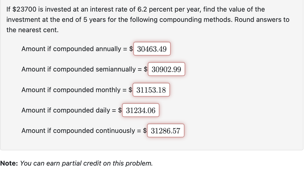 If $23700 is invested at an interest rate of 6.2 | Chegg.com