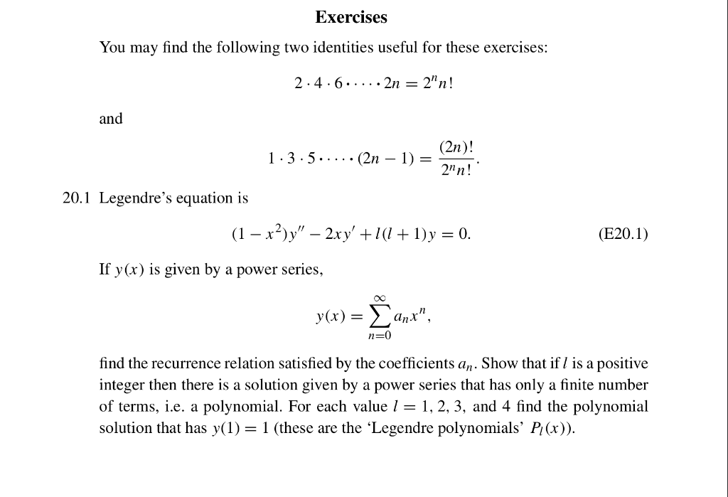Solved Exercises You may find the following two identities | Chegg.com