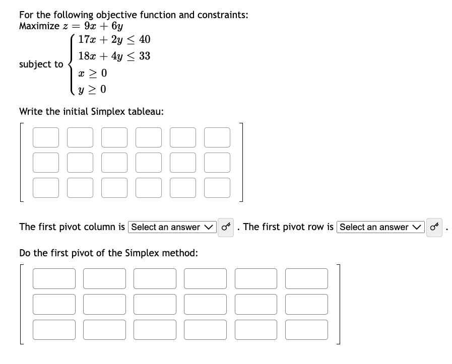 Solved For the following objective function and constraints: | Chegg.com