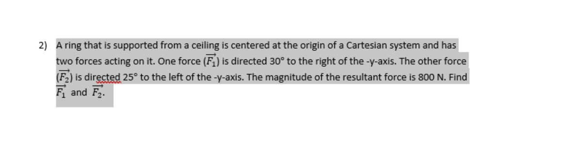 Solved 2) A ring that is supported from a ceiling is | Chegg.com