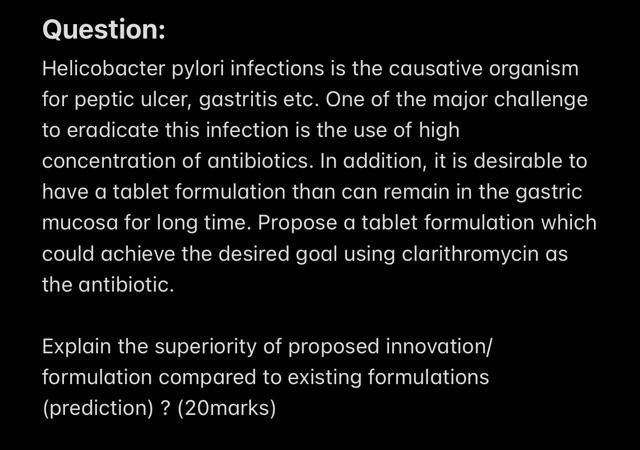 Solved Question: Helicobacter pylori infections is the | Chegg.com