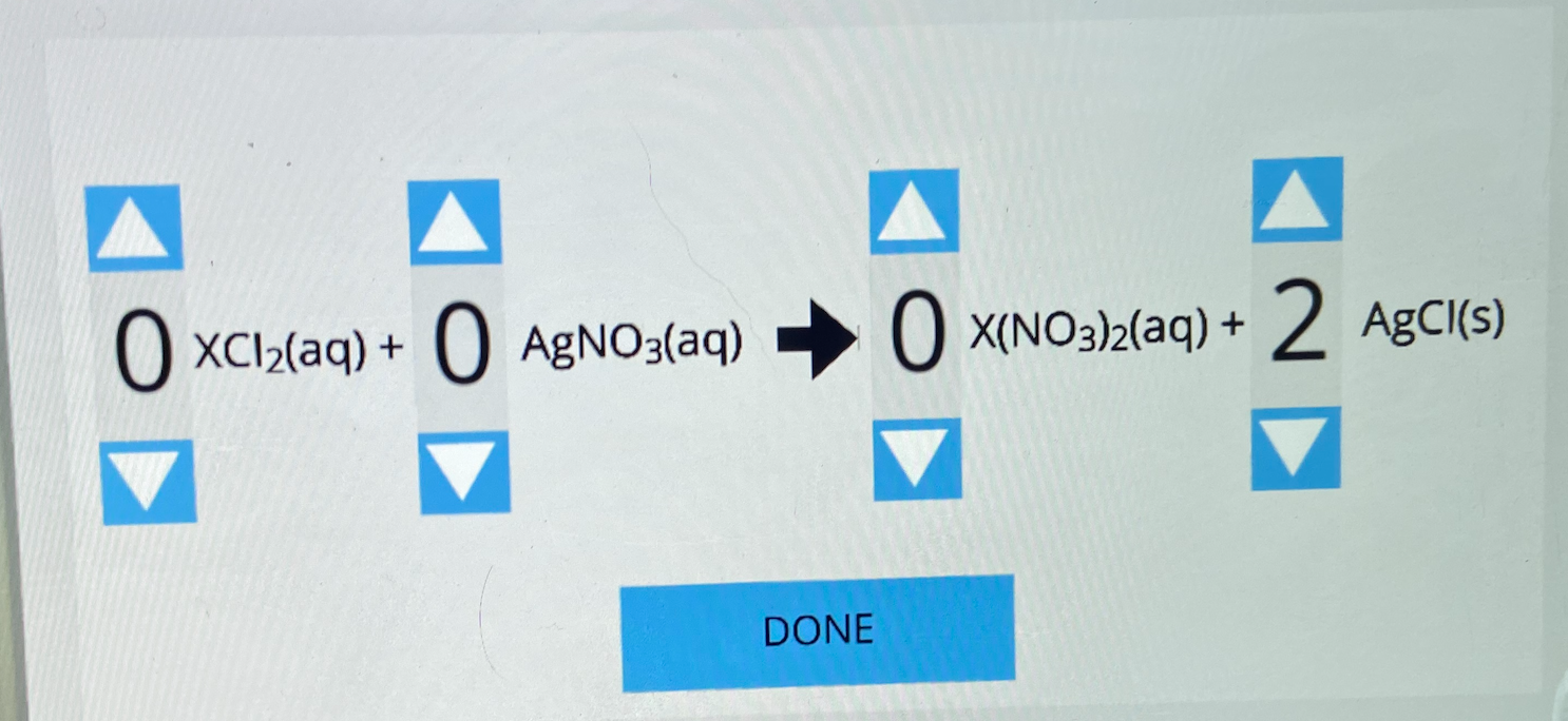 Solved A 0 AgNO3(aq) 0 XC12(aq) + OX(NO3)2(aq) + 2 Agci(s) | Chegg.com