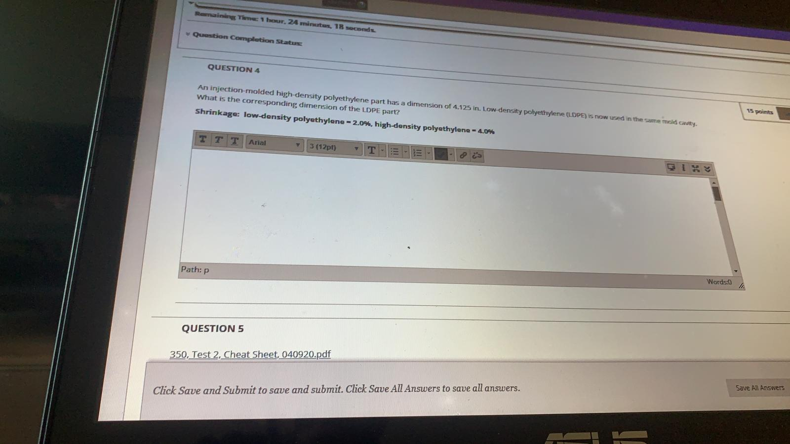 Solved maining Time 1 hour. 2A minuten Question Completion | Chegg.com Solved maining Time 1 hour. 2A minuten Question Completion | Chegg.com