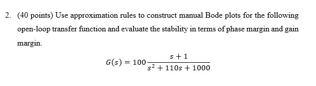 Solved 2. (40 points) Use approximation rules to construct | Chegg.com