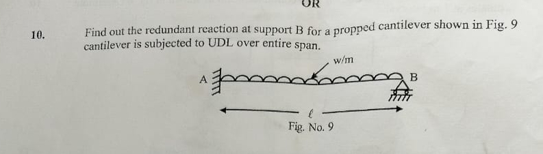 Find out the redundant reaction at support B for a | Chegg.com