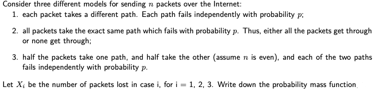 Solved Consider three different models for sending n packets | Chegg.com