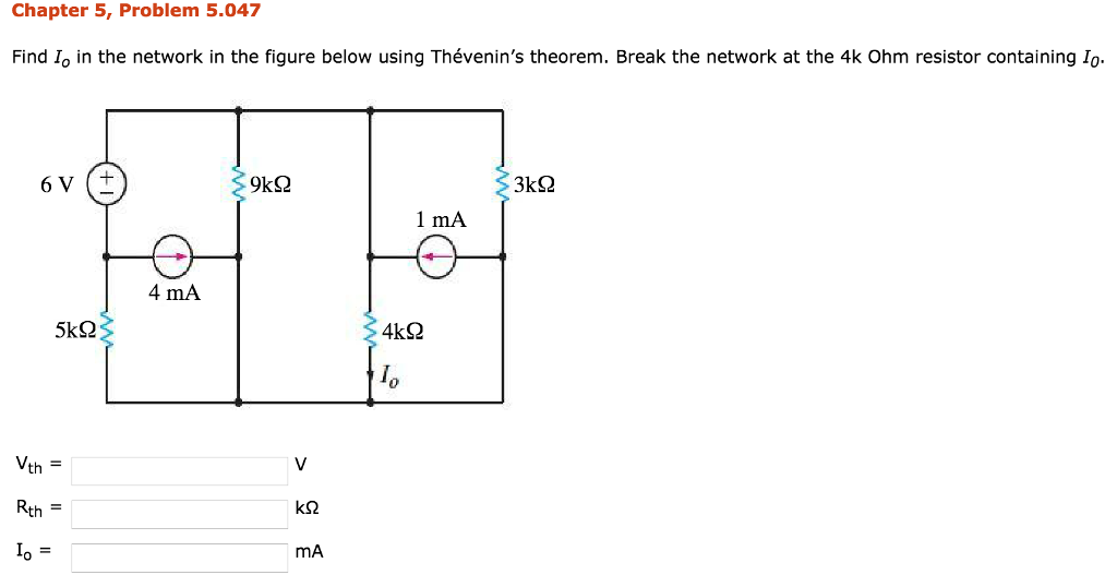Solved Chapter 5, Problem 5.047 Find Io in the network in | Chegg.com