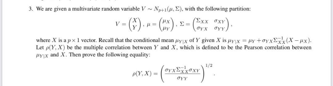 Solved 3. We are given a multivariate random variable V - | Chegg.com
