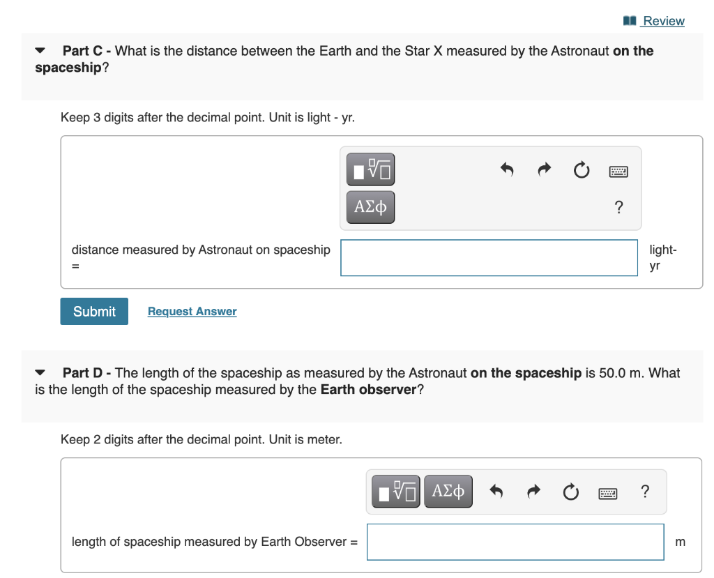 Solved Review Learning Goal: Space Travel An astronaut | Chegg.com