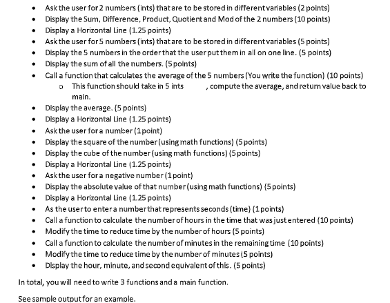 Solved The output is this. I am looking for the input using | Chegg.com