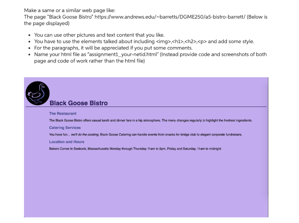 Solved Make a same or a similar web page like: The page | Chegg.com
