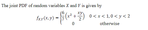 Solved The joint PDF of random variables X and Y is given by | Chegg.com