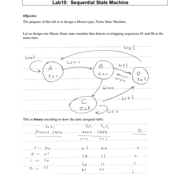 Solved Lab10: Sequential State Machine objective The purpose | Chegg.com