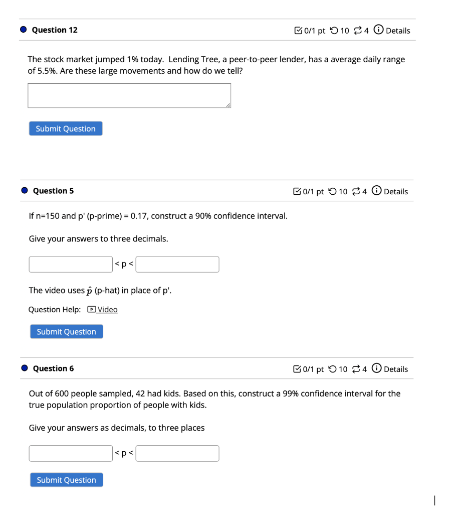 Solved The stock market jumped 1% today. Lending Tree, a | Chegg.com