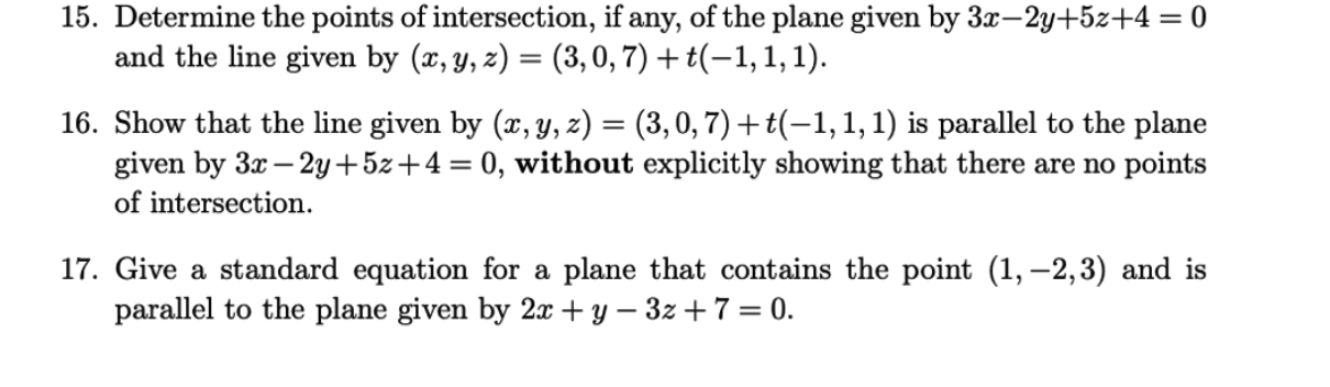 Solved 15. Determine the points of intersection, if any, of | Chegg.com