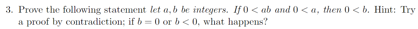 Solved 3. Prove the following statement let a,b be integers. | Chegg.com Solved 3. Prove the following statement let a,b be integers. | Chegg.com