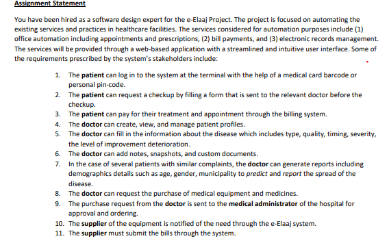 Solved Assignment Statement You have been hired as a | Chegg.com