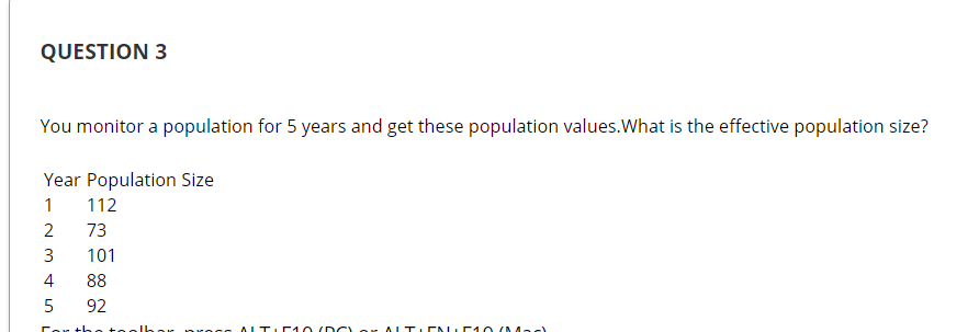 Solved QUESTION 3 You monitor a population for 5 years and | Chegg.com