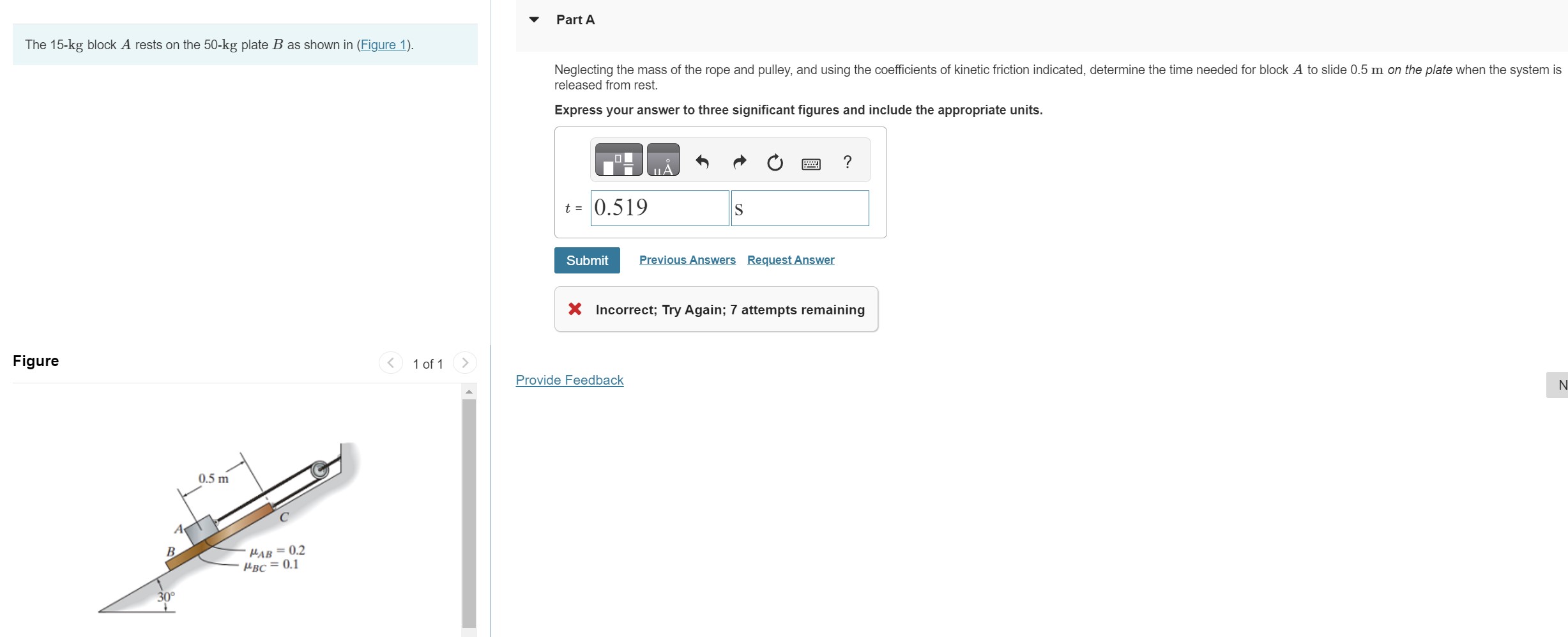Solved The 15-kg block A rests on the 50 -kg plate B as | Chegg.com