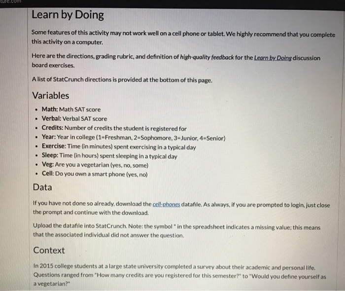 Learn by Doing Some features of this activity may not | Chegg.com