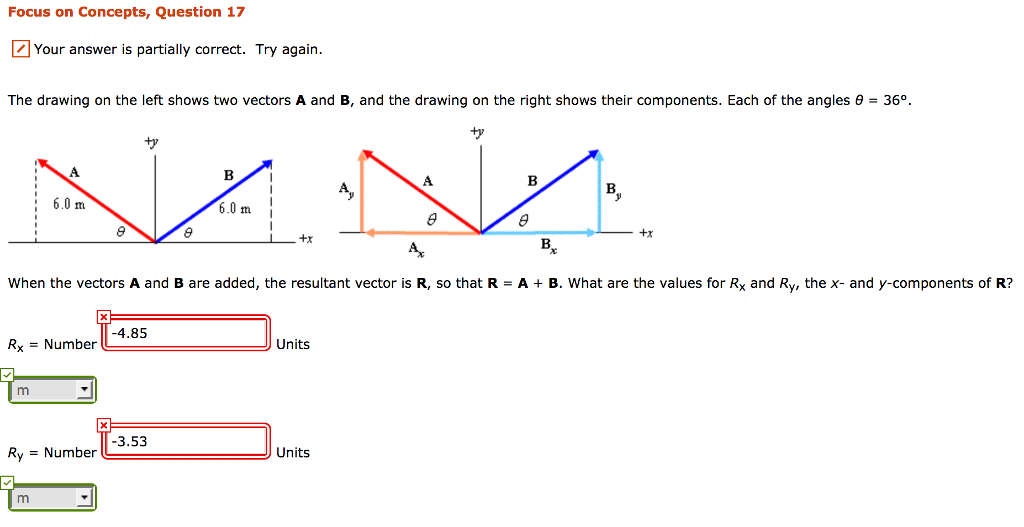 Solved When the vectors A and B are added, the resultant | Chegg.com