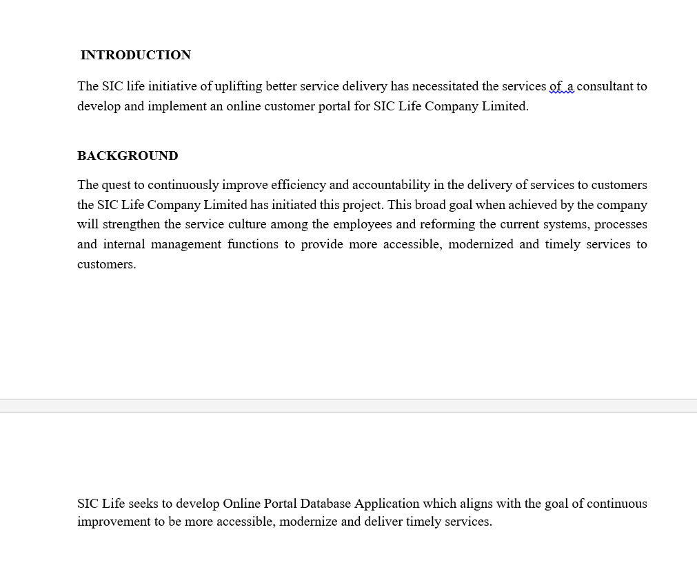 INTRODUCTION The SIC life initiative of uplifting | Chegg.com