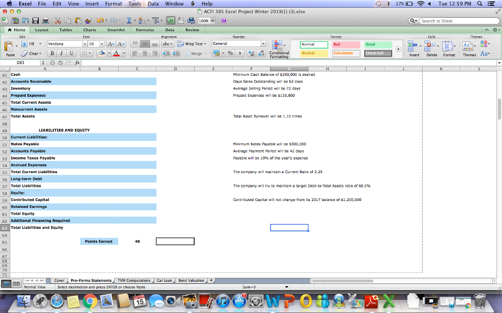 Solved Excel File Edit View Insert Format Tools Data | Chegg.com