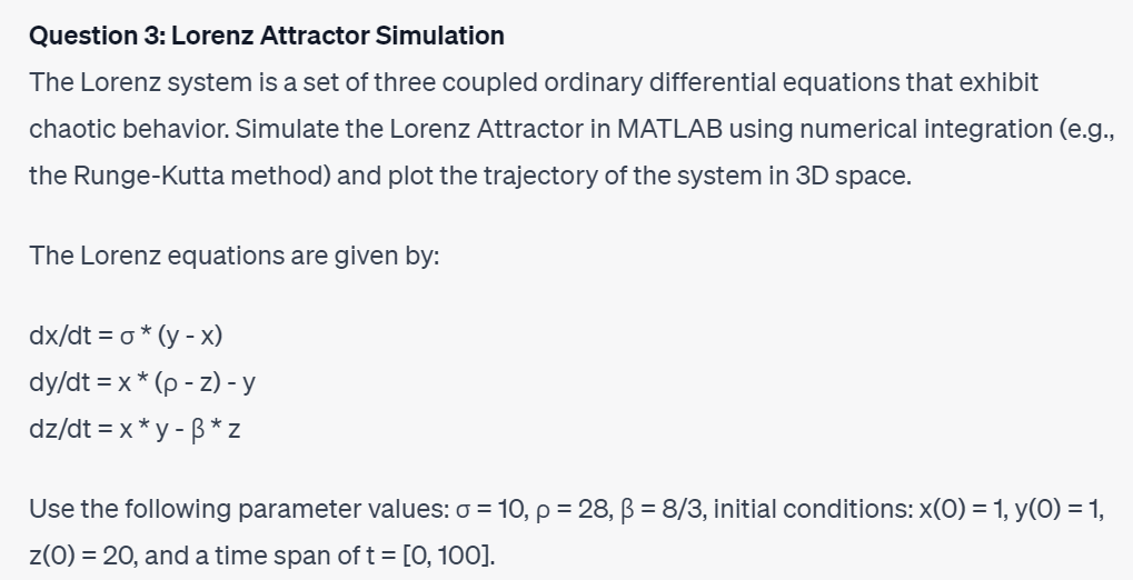 Solved Question 1: Simulate a dynamic system described by | Chegg.com