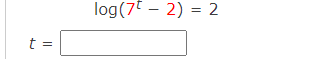 Solved Solve the logarithmic equation for t. (Round your | Chegg.com