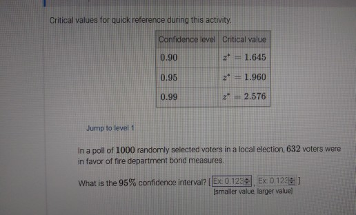 Solved Critical values for quick reference during this | Chegg.com