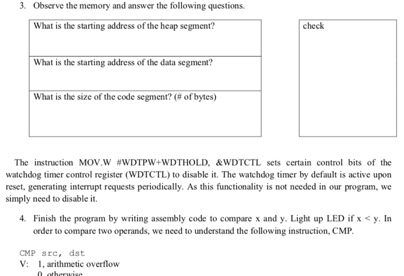 MSP430 Assembly Programming Intermediate Memory Map, | Chegg.com MSP430 Assembly Programming Intermediate Memory Map, | Chegg.com