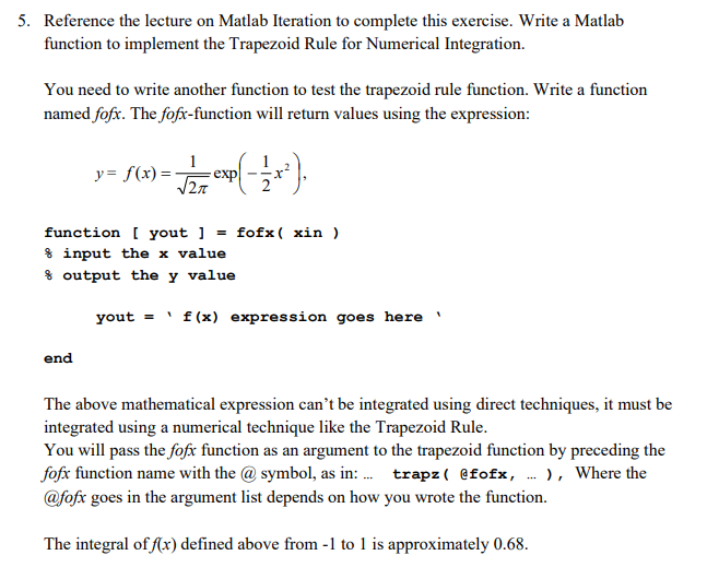 Solved 5. Reference the lecture on Matlab Iteration to | Chegg.com