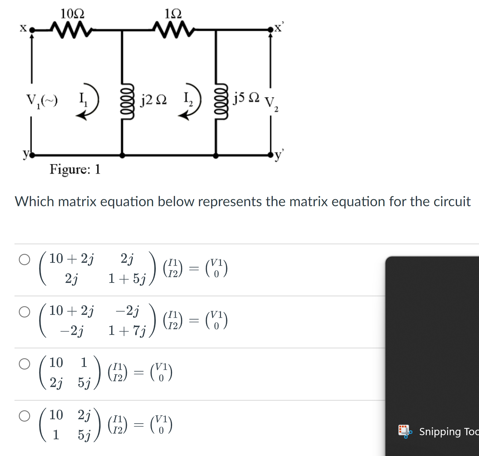 Solved Which matrix equation below represents the matrix | Chegg.com