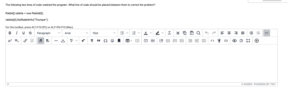 Solved The following two lines of code crashed the program. | Chegg.com