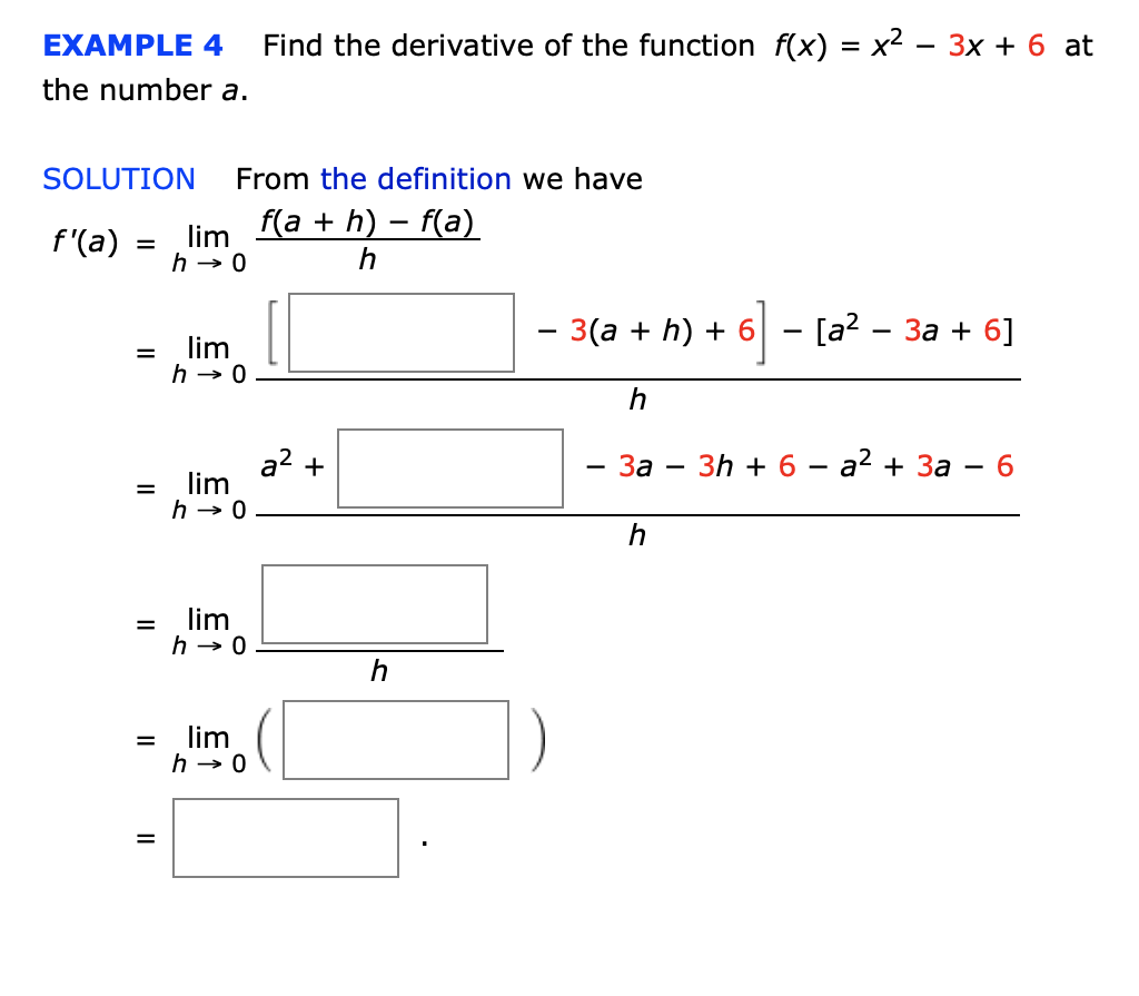 Solved EXAMPLE 4 Find the derivative of the function f(x) = | Chegg.com