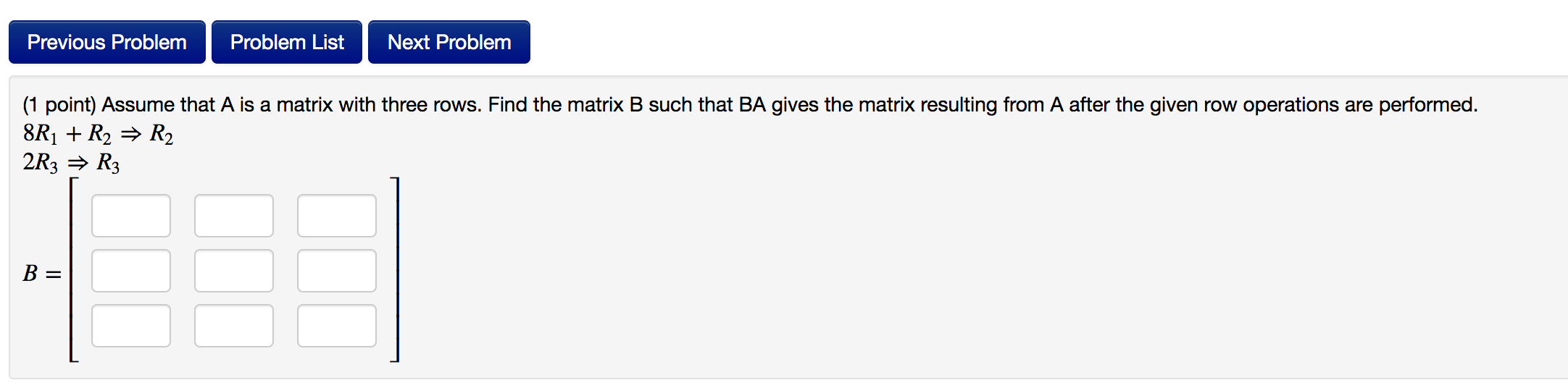 Solved Previous Problem Problem List Next Problem (1 point) | Chegg.com