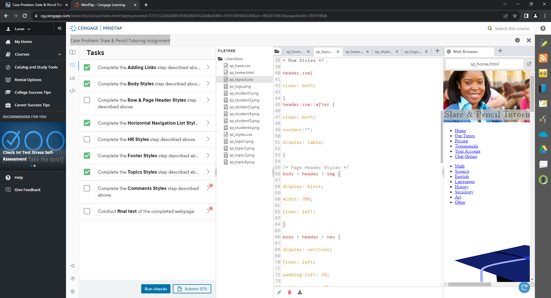 I need help with step "complete the HR styles step | Chegg.com