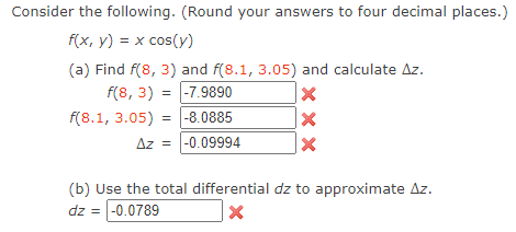 Solved nsider the following. (Round your answers to four | Chegg.com