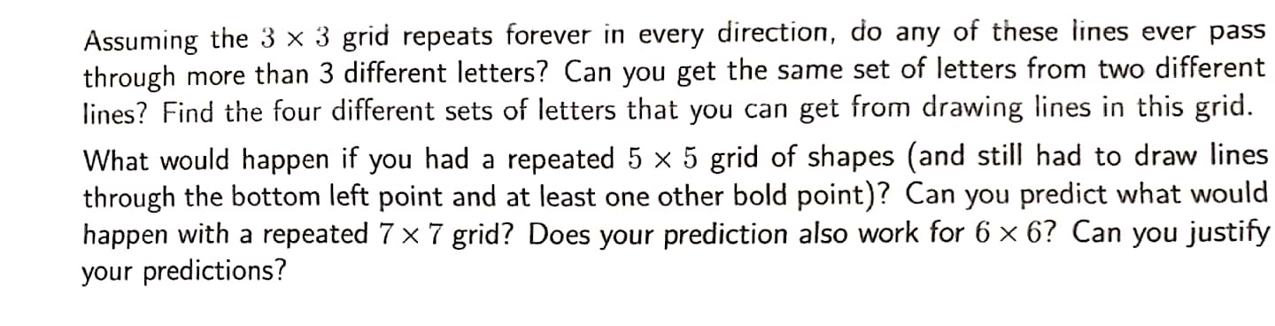 Solved 8. Consider the grid of letters that represent points | Chegg.com