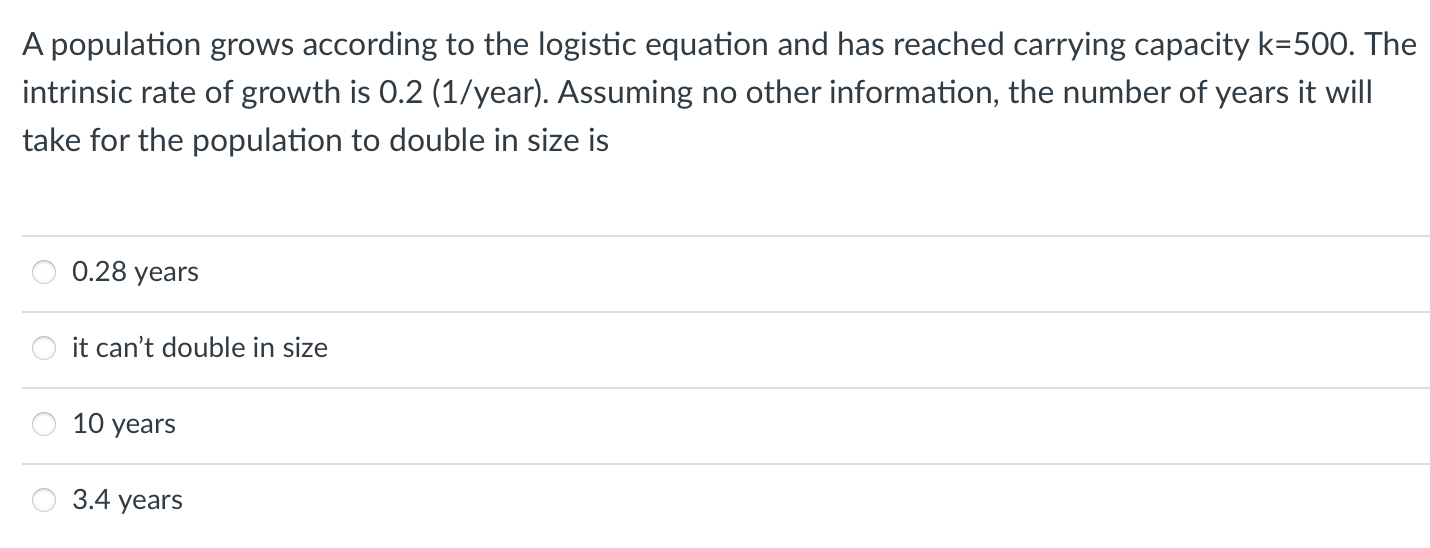 Solved A population grows according to the logistic equation | Chegg.com