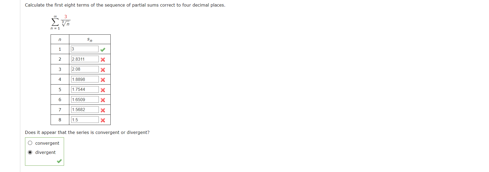 Solved Calculate the first eight terms of the sequence of | Chegg.com