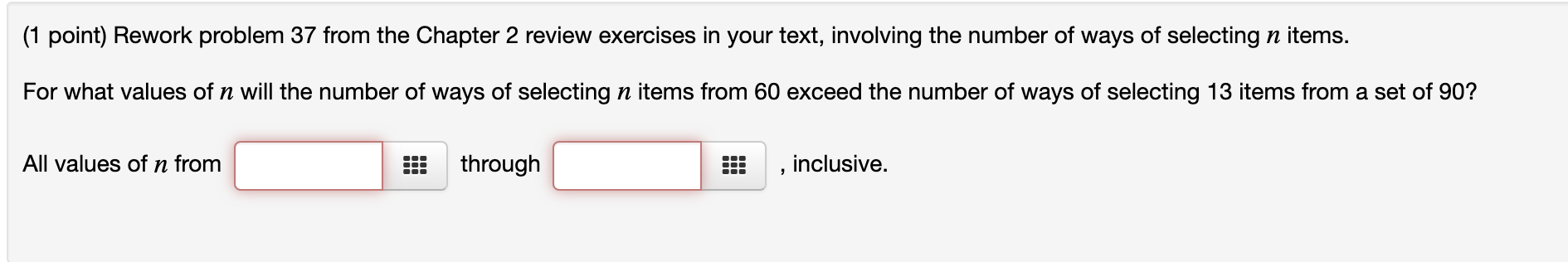 Solved (1 point) Rework problem 37 from the Chapter 2 review | Chegg.com