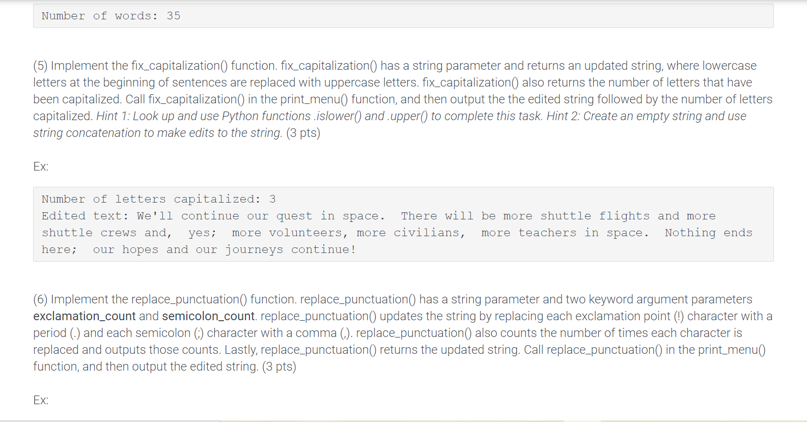 Solved 6.30 LAB*: Program: Authoring assistant (1) Prompt | Chegg.com